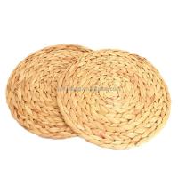 China Factory wholesale&custom Woven Placemats Round Table Mats Placemats Water Hyacinth Weave Placemat Heat Insulation Resistant Mats for sale