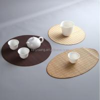 China Factory wholesale&custom Kitchen Household Non-slip Waterproof Woven Round Dining Table Mat Natural Bamboo Coasters for sale