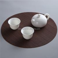 China Factory wholesale&custom Natural table dinner woven bamboo placemat, Hand weave round bamboo placemats& coaster for sale