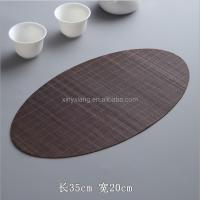 China Factory wholesale&custom Kitchen Household Non-slip Waterproof Woven Rectang Dining Table Mat Natural Bamboo Placemats for sale