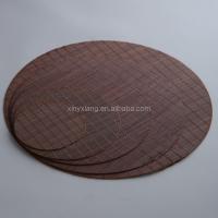 China Factory wholesale&custom Natural table dinner woven bamboo placemat, Hand weave round bamboo placemats& coaster for sale