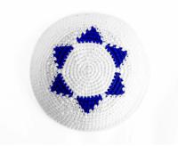 China Factory Custom Hand Knitted Yarmulke, Knitted Kippah Hat, Cotton string knitted kippot Jewish Yarmulke Kippah Kippot skull Caps for sale