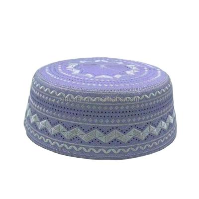 China Factory Wholesale Eid Namaz Kufi Men's Koofi Hand Embroidered Prayer Cap Pakistani Topi, Muslim Prayer Kufi Hat Prayer Headwear for sale