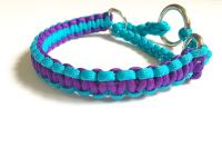 China Factory custom Personalised Weave Paracord Dog Collar, Rope Dog Collars, Braided Dog Slip Collar Nylon Cord for sale
