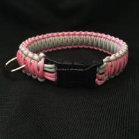 China Factory custom Personalised Weave Paracord Dog Collar, Rope Dog Collars, Braided Dog Slip Collar Nylon Cord for sale