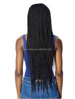 China Factory Wholesale Small Braided Wigs, 100% Hand-Braided Full Lace Box Braid Wig, Long Twisted Curly Braided Synthetic Lace Wig for sale