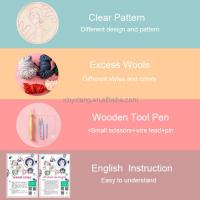 China Factory Wholesale DIY Stamped Embroidery Kit with Hoop, Cloth, Threads Handmade Needle Crafts, DIY embroidery kits for sale