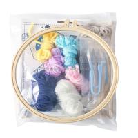 China Factory Wholesale DIY Stamped Embroidery Kit with Hoop, Cloth, Threads Handmade Needle Crafts, DIY embroidery kits for sale