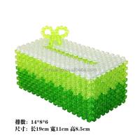 China Factory Custom DIY Beads Set for Making Paper Tissue Cover Dispenser, DIY Beads Tissue Box Cover Dispenser Crafts Material Kit for sale