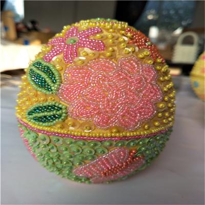 China Factory Wholesale DIY Easter craft ideas using styrofoam eggs, Sequin Egg Ornament Craft Kit, DIY Christmas Ornaments001 for sale