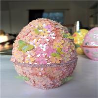 China Factory Wholesale DIY Easter craft ideas using styrofoam eggs, Sequin Egg Ornament Craft Kit, DIY Christmas Ornaments001 for sale