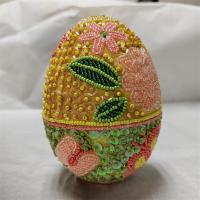 China Factory Wholesale DIY Easter craft ideas using styrofoam eggs, Sequin Egg Ornament Craft Kit, DIY Christmas Ornaments007 for sale