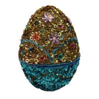 China Factory Wholesale DIY Easter craft ideas using styrofoam eggs, Sequin Egg Ornament Craft Kit, DIY Christmas Ornaments012 for sale