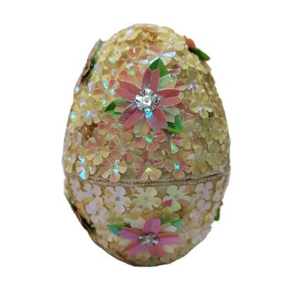 China Factory Wholesale DIY Easter craft ideas using styrofoam eggs, Sequin Egg Ornament Craft Kit, DIY Christmas Ornaments015 for sale