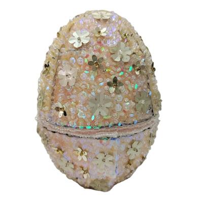 China Factory Wholesale DIY Easter craft ideas using styrofoam eggs, Sequin Egg Ornament Craft Kit, DIY Christmas Ornaments019 for sale