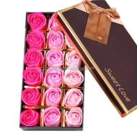 China Factory Promotion Bath Soap Rose Flower Floral Scented Soap Rose Petals Body Soap in Gift Box for Valentine's Day Anniversary for sale