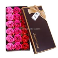 China Factory Promotion Bath Soap Rose Flower Floral Scented Soap Rose Petals Body Soap in Gift Box for Valentine's Day Anniversary for sale