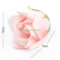 China Factory Wholesale Pretty Soap Rose Head Romantic Wedding Valentine's Day Gift Decoration Family Banquet Clip Artificial Flower for sale