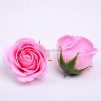 China Factory Wholesale Pretty Soap Rose Head Romantic Wedding Valentine's Day Gift Decoration Family Banquet Clip Artificial Flower for sale