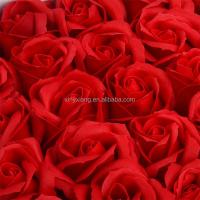 China Factory Wholesale Pretty Soap Rose Head Romantic Wedding Valentine's Day Gift Decoration Family Banquet Clip Artificial Flower for sale