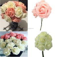 China ctory Wholesale Artificial Rose Flowers Wedding Bride Bouquet PE Foam DIY Home Hotel Decoration Rose Flowers for sale
