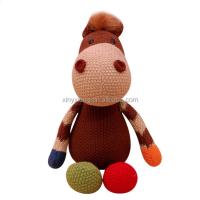 China Factory Wholesale Knitted Plush Bear Toy, Knitted Stuffed Toys, Organic Cotton Knitted Stuffed Animal Doll for sale