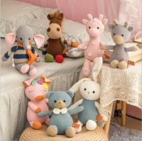 China Factory Wholesale Knitted Plush Bear Toy, Knitted Stuffed Toys, Organic Cotton Knitted Stuffed Animal Doll for sale
