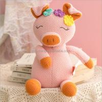 China Factory Wholesale Knitted Stuffed Deer Plush Baby Sleep Toy Newborn Present 100% Handmade Amigurumi Stuffed Toys Doll for sale