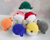China Factory Wholesale handmade crochet amigurumi fruit animal stress ball-Squeeze toy anti anxiety therapy, Crocheted worry pets for sale
