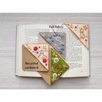 China Factory wholesale Personalized Hand Embroidered Corner Bookmark, Hand Stitched Felt Corner Letter Bookmark Cute Flower Book Mark for sale