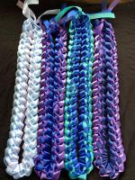 China Factory Custom Rainbow Pride Lei/ Flag, Ribbon Hand Woven Wreath, Braided Necklace Graduation Gifts for sale