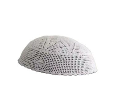 China Factory Custom Thin thread Knitted Kippah,100% Cotton DMC Hand Knitted Kippah Hat,DMC Kippah Yamaka Kippa Yarmulke Skull  01 for sale
