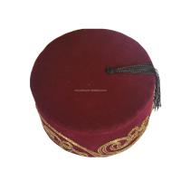 China Factory Custom Egyptian Turkish Red Fez Tarboush Hat with Tassel, Doctor Who Fez Hat Costume Accessories for sale