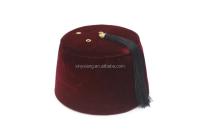 China Factory Custom Egyptian Turkish Red Fez Tarboush Hat with Tassel, Doctor Who Fez Hat Costume Accessories for sale