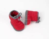 China Factory Custom Crochet baby shoes, Hand knitted newborn booties, New Babies girl / boy 3-6 Months Toddler pregnancy gifts for sale