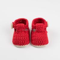 China Factory Hand crochet baby shoes wholesale cute handmade crochet knitting baby shoes flower crochet baby girl shoes for sale