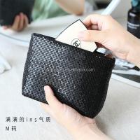 China Factory custom Metal Aluminum Mesh Clutch Cosmetic Bag, Aluminum Metal Mesh Evening Bag Purse Clutch Handbag for sale