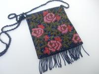 China Factory Custom Beaded Clutch Bag, Vintage Multi-Color Beaded Purse Handbag Clutch, Womne Vintage Embroidery Evening Bead Clutch for sale