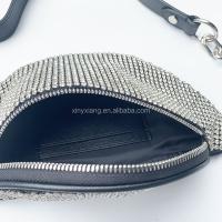 China Factory Wholesale Womens Rhinestone Studded Fanny Waist Pack, Rhinestone-embellished Mini Fanny Saddle Bag for sale