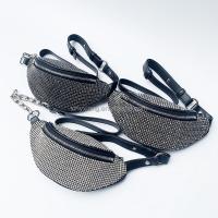 China Factory Wholesale Womens Rhinestone Studded Fanny Waist Pack, Rhinestone-embellished Mini Fanny Saddle Bag for sale