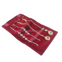 China Factory Wholesale velvet jewelry roll, The Container Store Velvet Jewelry Rolls, Ring Necklaces Pendants Organizer Storage Bags for sale