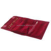China Factory Wholesale velvet jewelry roll, The Container Store Velvet Jewelry Rolls, Ring Necklaces Pendants Organizer Storage Bags for sale