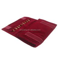China Factory Wholesale velvet jewelry roll, The Container Store Velvet Jewelry Rolls, Ring Necklaces Pendants Organizer Storage Bags for sale