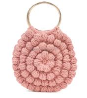China Factory Custom hand crochet circle bag, Knitted Tote Bag Crocheted Women's Handbag, Round Handle Cotton Crochet Summer Handbag for sale