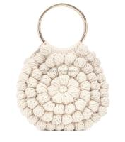 China Factory Custom hand crochet circle bag, Knitted Tote Bag Crocheted Women's Handbag, Round Handle Cotton Crochet Summer Handbag for sale