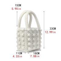 China Factory Wholesale Mini Faux Pearl Beaded Tote Bag, Beaded And Pearl Embellished Handbag, Pearls Beaded Clutch Pouch Bag for sale