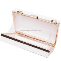 China Factory Wholesale Women Dollar Money Clutch Purses Hundred Bill Acrylic Evening Bag Square Box Crossbody Shoulder for sale