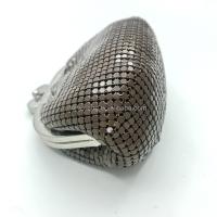 China Factory Custom Vintage Metal Mesh Coin Purse Kiss Lock Clasp Buckle Coin Purse, Buckle Coin Purse Aluminum Metal Mesh Pouch for sale