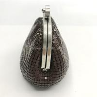 China Factory Custom Vintage Metal Mesh Coin Purse Kiss Lock Clasp Buckle Coin Purse, Buckle Coin Purse Aluminum Metal Mesh Pouch for sale