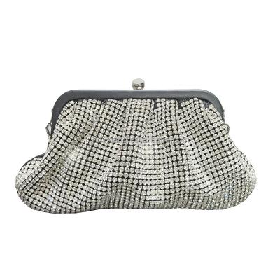 China Factory Wholesale Elegant Rhinestone Evening Bag, Rhinestone-Embellished Handbag, Crystal Clutch Evening Bags for sale